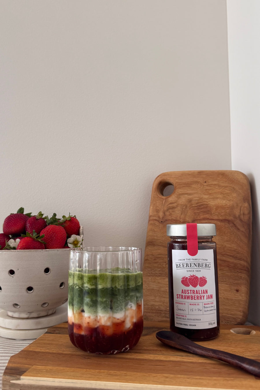 Strawberry Matcha with Beerenberg Strawberry Jam - Beerenberg Farm