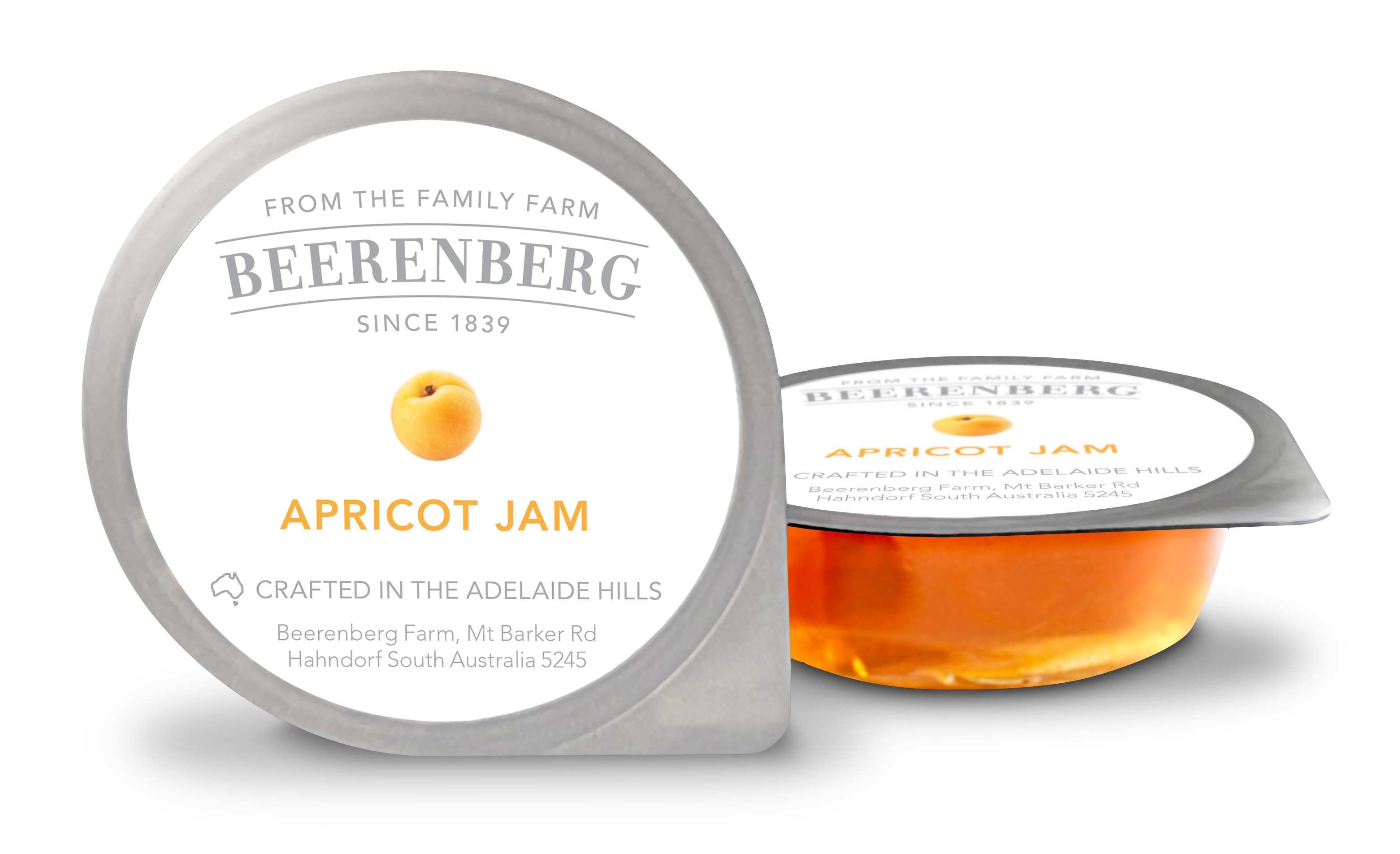Apricot Jam 14g | Portion Control Cups | Beerenberg - Beerenberg Farm